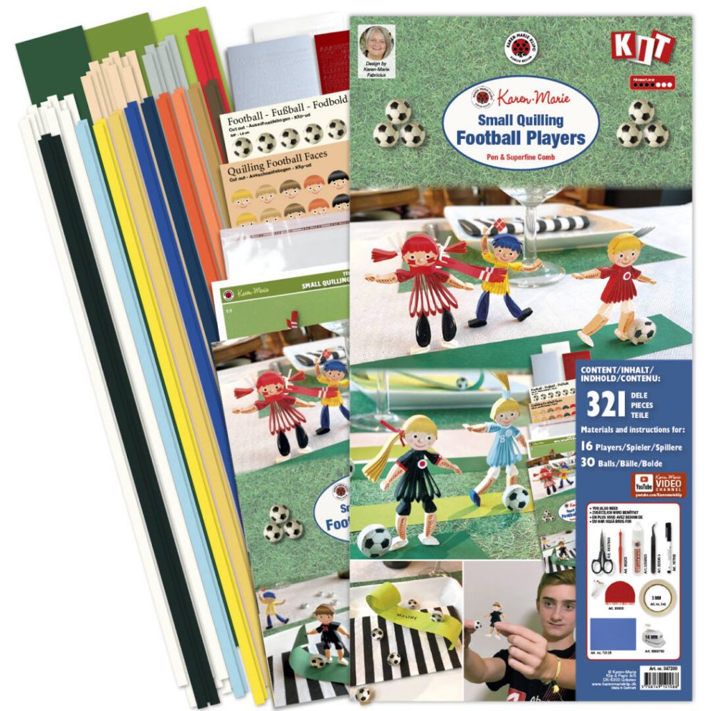 Kleine Fußballspieler-Quilling Kit - Hobbyland - Rauchmann